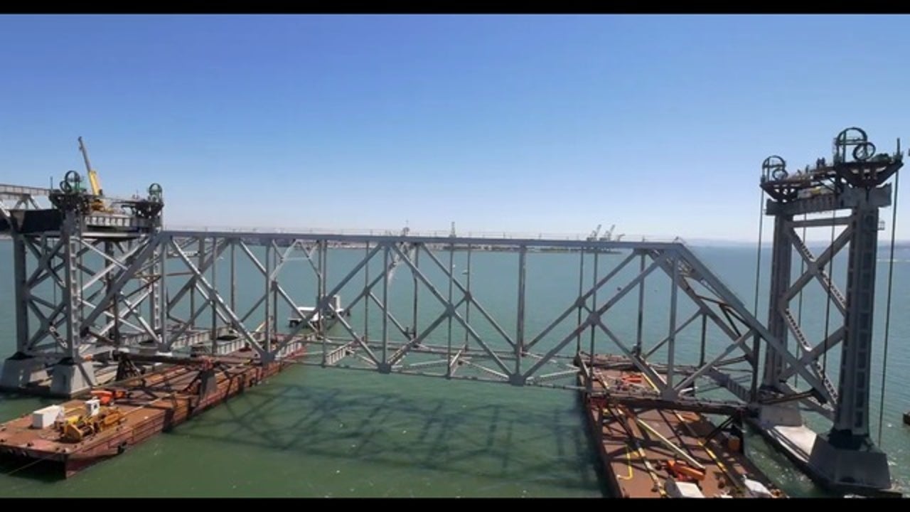 Bay Bridge lowering streamed live online | KTVU FOX 2
