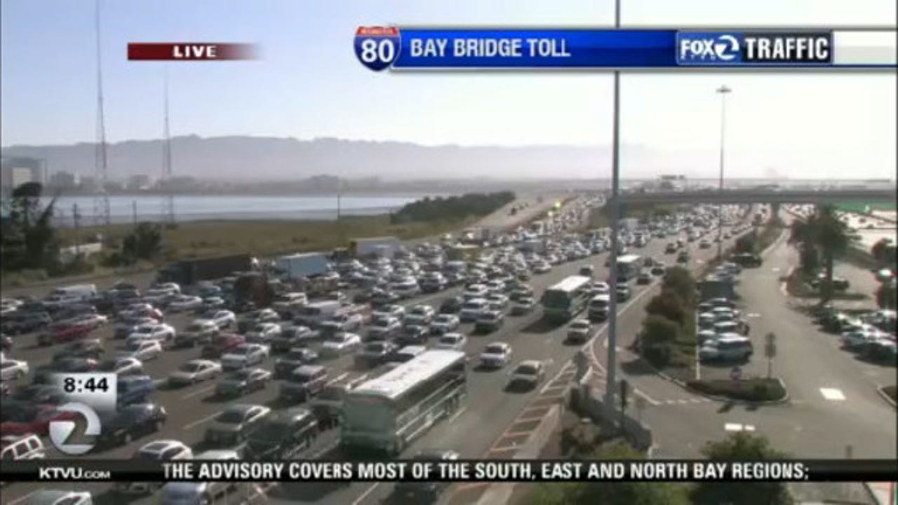 CHP motorcycle officer hit by car on Bay Bridge during traffic stop ...