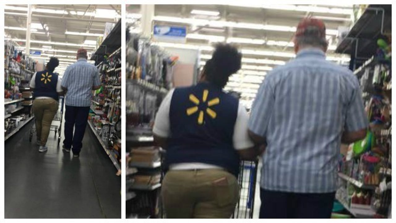 Viral photo: Walmart employee walks hand in hand with blind customer ...