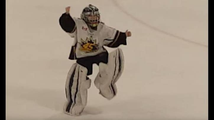 Eight-year-old hockey goalie's dance moves go viral | KTVU FOX 2