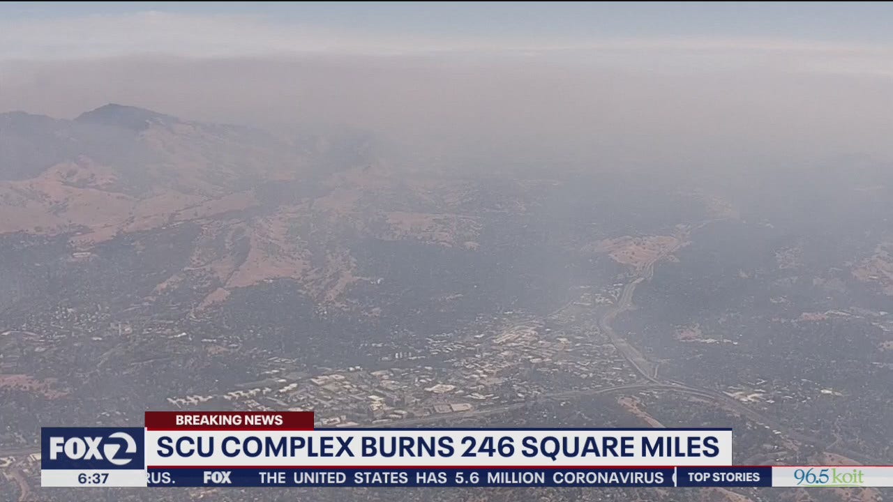 SCU Lightning Complex is now California's largest wildfire