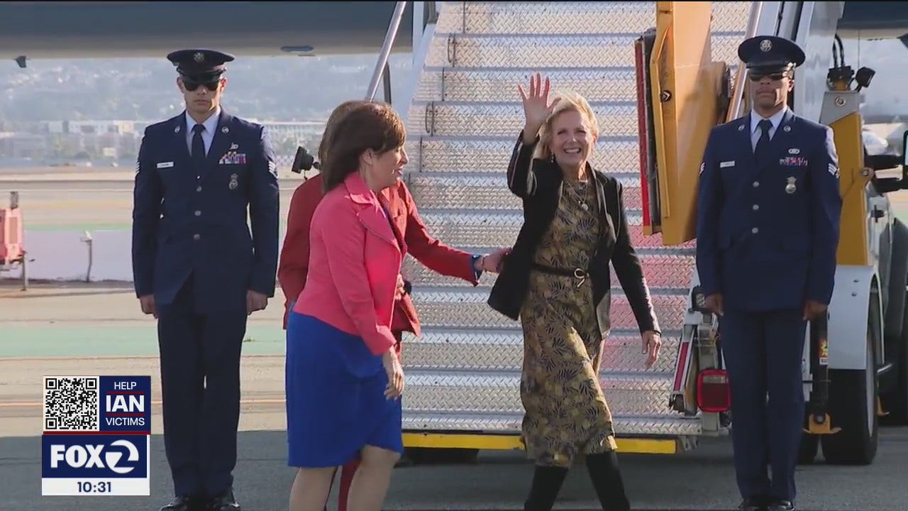 First Lady Jill Biden In San Francisco To Visit Ucsf Cancer Center And