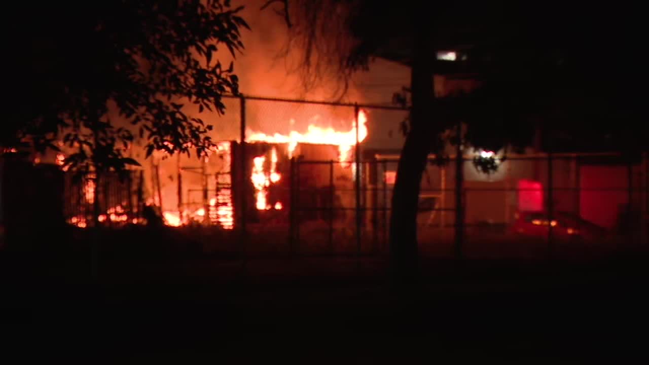 Fire damages vacant West Oakland school building near De Fremery Park ...