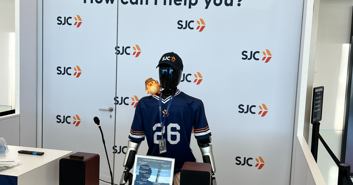 San Jose airport's humanoid AI robot is ready to help travelers | KTVU ...