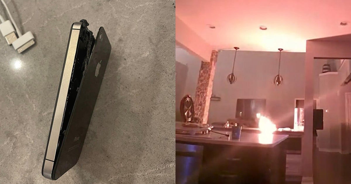Watch: iPhone catches on fire while charging in Ohio family’s kitchen ...