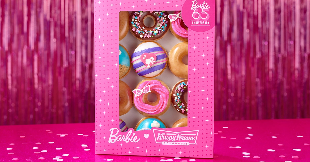 Krispy Kreme marks Barbie's 65th anniversary with pink, sparkly ...