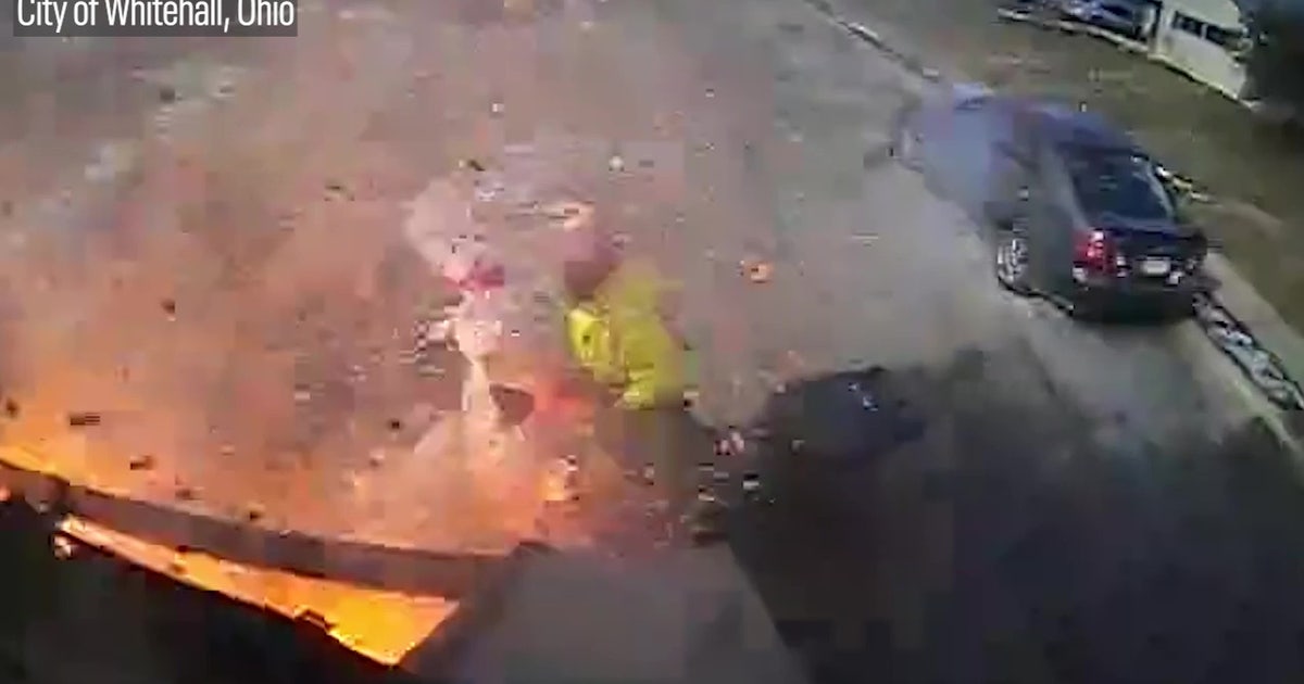 Watch: Garbage truck explosion is 'close call' for Ohio trash crew ...