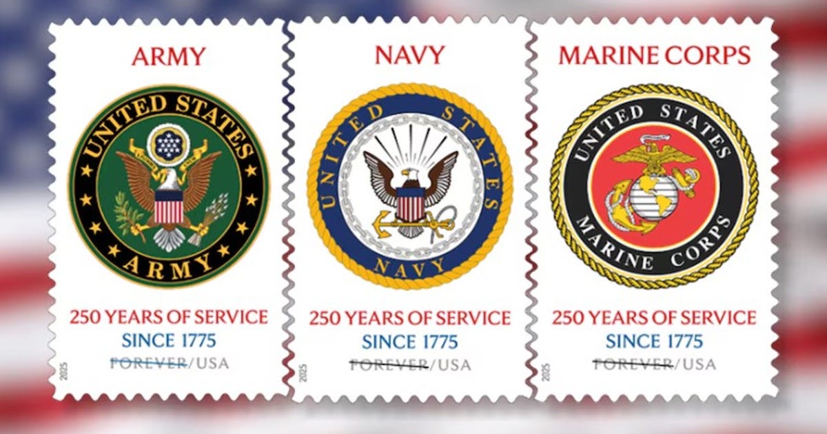 USPS unveils 'Forever' stamps honoring 250 years of US military service ...
