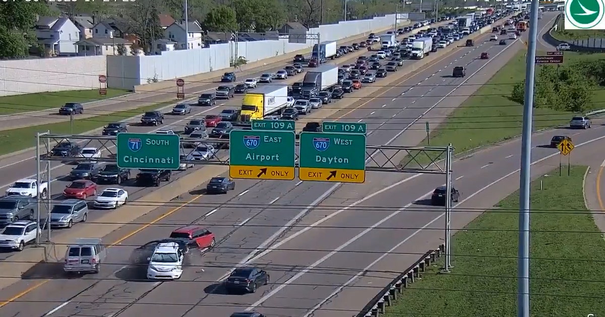 Watch Driver Stops On Interstate After Missing Exit Causing Multi Car