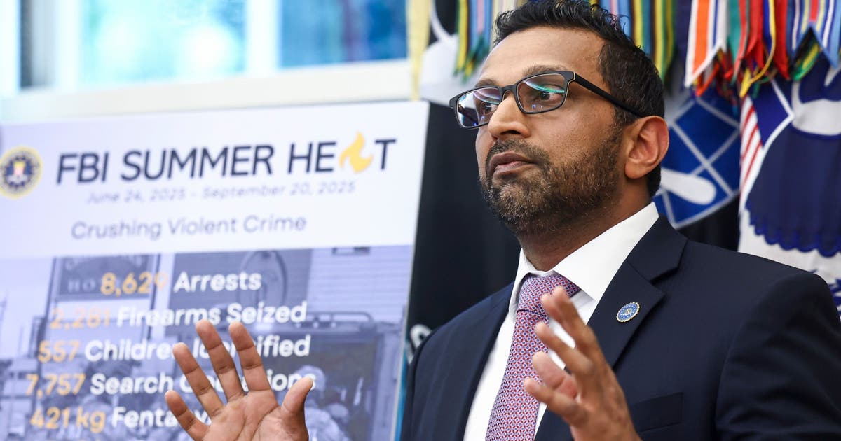 Trump, FBI Director Patel tout efforts to crackdown on violent crime ...