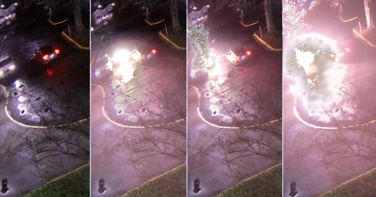 Video shows police officer ambushed in patrol car in explosion of ...