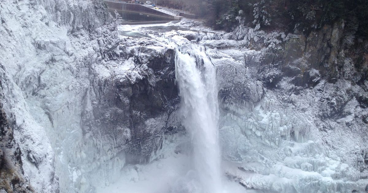 Another morning of icy roads, and then comes the rain -- pouring ...