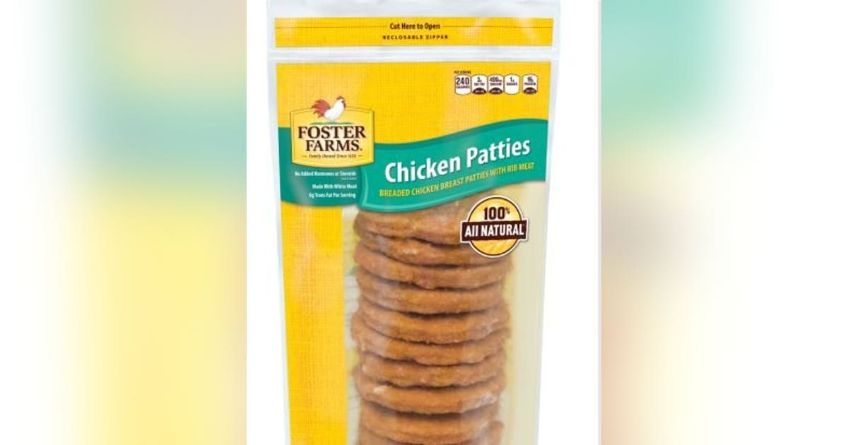 Foster Farms' frozen ready-to-eat breaded chicken patties recalled ...