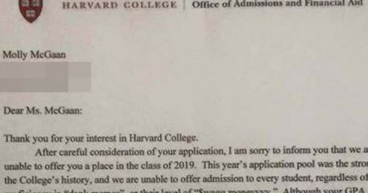 High school student’s fake Harvard rejection letter goes viral | FOX 13 ...