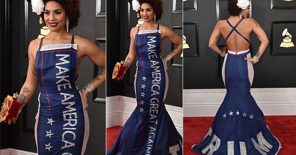 Singer wears 'Make America Great Again' dress to the Grammys | FOX 13 ...