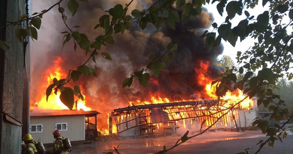 2-alarm commercial fire rages at Pierce County lumber mill | FOX 13 Seattle