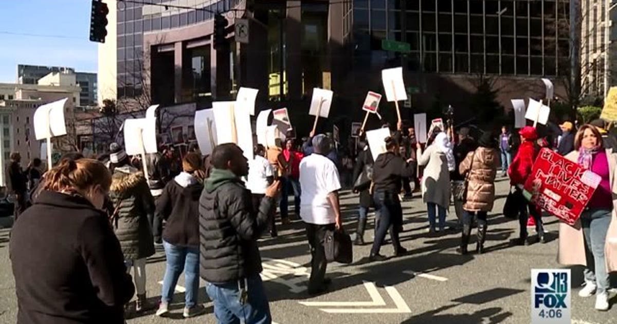 Dozens protest in Seattle over fatal police shooting of Che Taylor ...