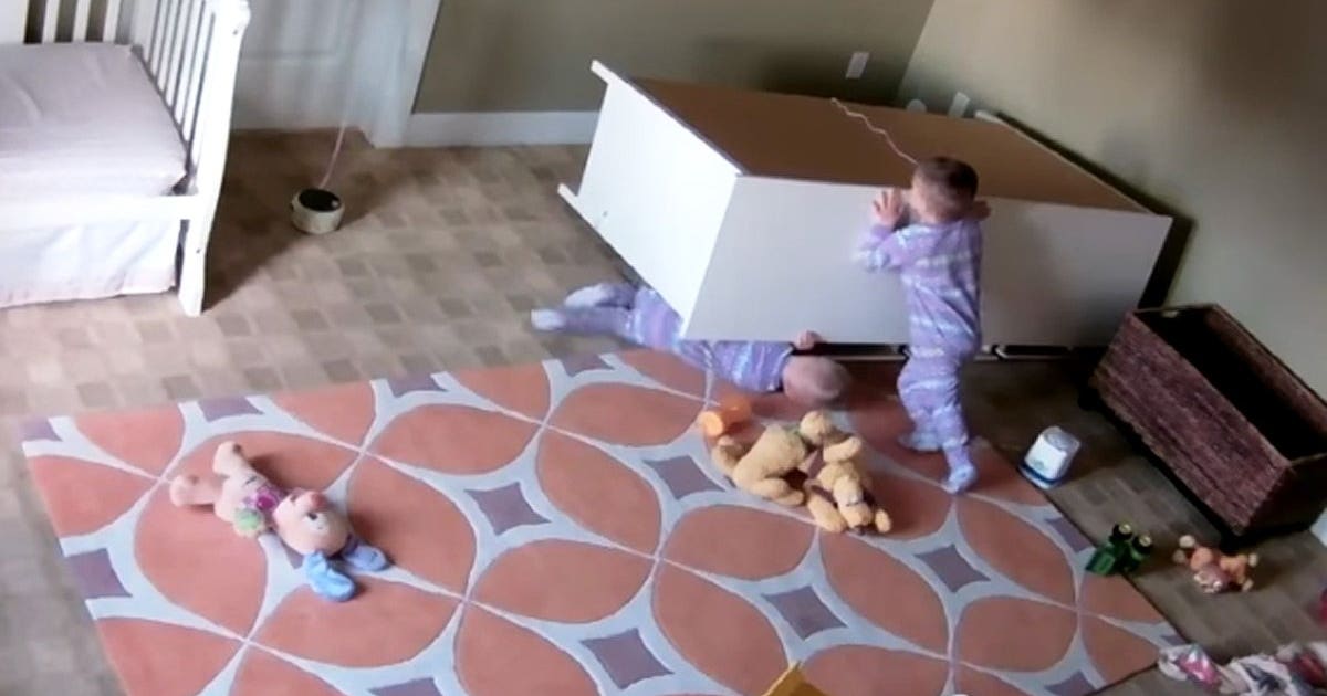 Watch: Toddler moves fallen dresser to save twin brother | FOX 13 Seattle
