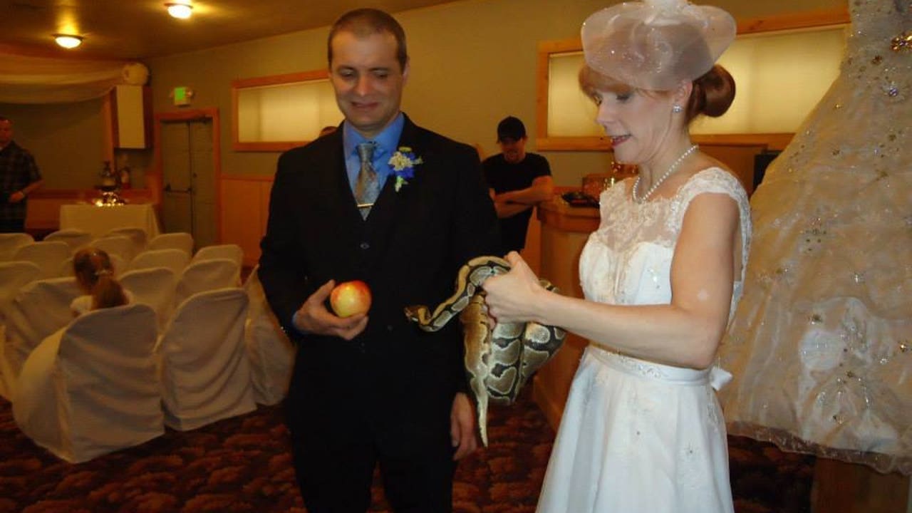 Local couple invites snake to their wedding (PHOTOS) | FOX 13 Seattle