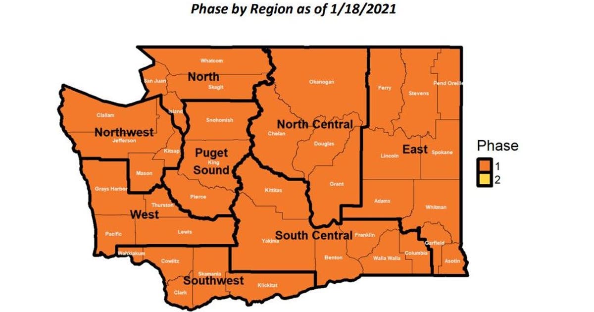 Entire state of Washington to remain in Phase 1 of new COVID-19 plan ...