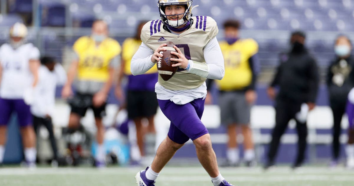 Dylan Morris seizes reins as starting QB for No. 20 Washington | FOX 13 ...