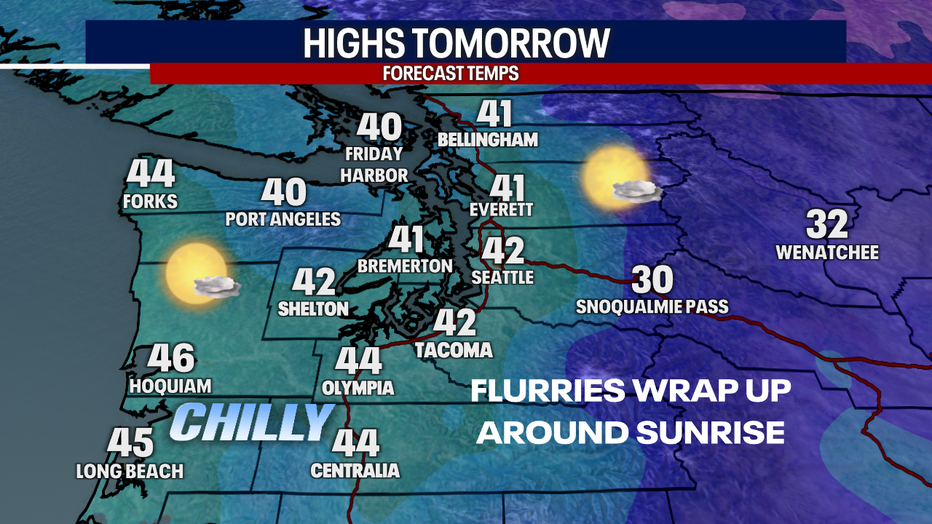 Puget Sound weather: Lowland flurries possible overnight | FOX 13 Seattle