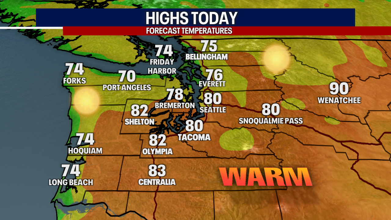 Seattle weather: Sunny and mild through midweek | FOX 13 Seattle