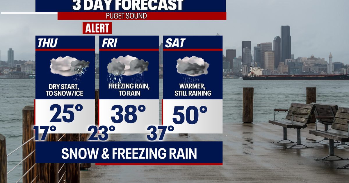 Seattle weather: Thursday evening brings the potential for more snow ...