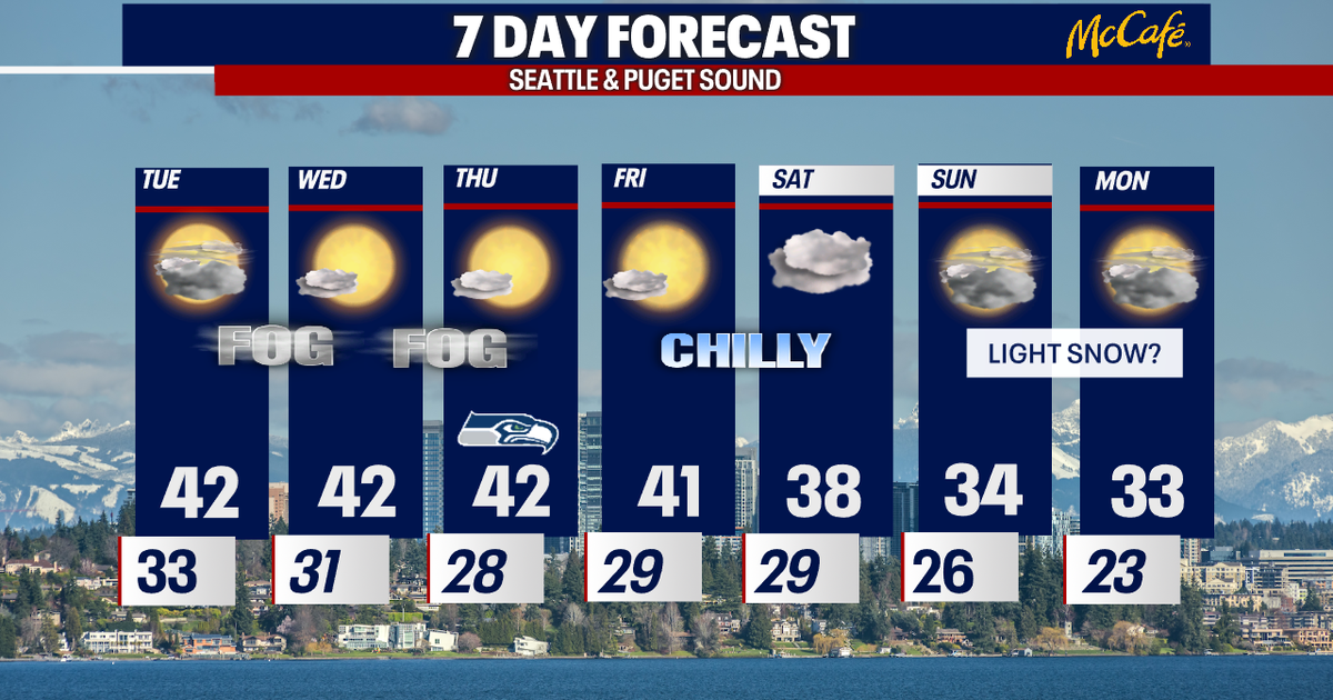 Seattle weather: Plummeting temps and freezing fog this week | FOX 13 ...