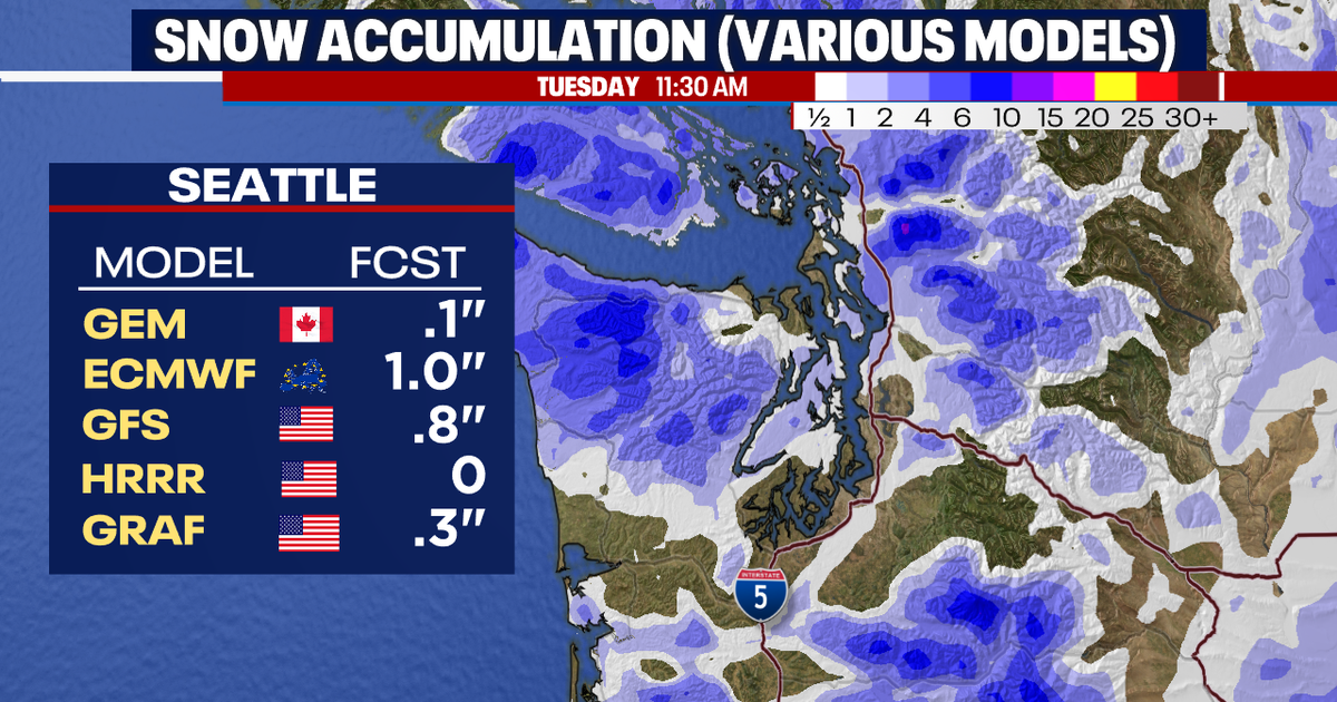 Seattle weather: Another round of light lowland snow possible Tuesday ...