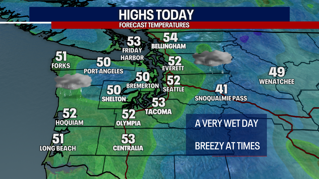 Seattle weather: Widespread rain Thursday, drier Friday | FOX 13 Seattle