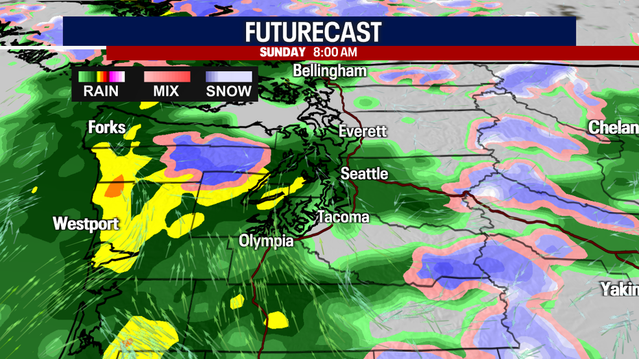 Wet & windy Sunday with active weather into next week | FOX 13 Seattle