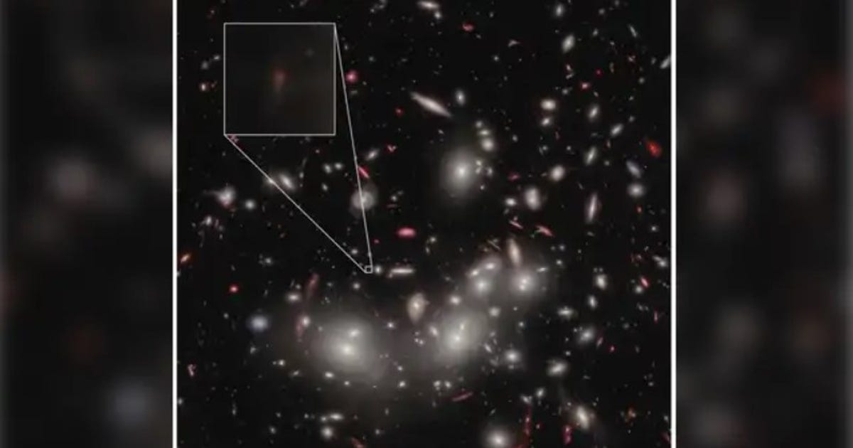 Faintest galaxy yet from early universe spotted by James Webb Space ...