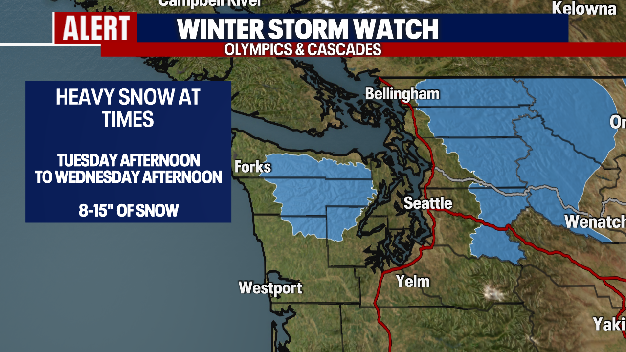 Seattle weather: First big snow of the season to hit the Cascades ...