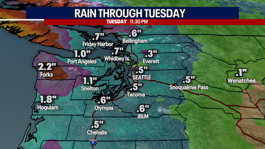 Seattle weather: Heavier rain and wind on tap Monday | FOX 13 Seattle