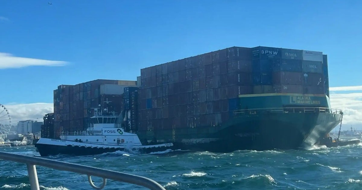 Barge full of containers breaks loose, strikes pier along Seattle ...