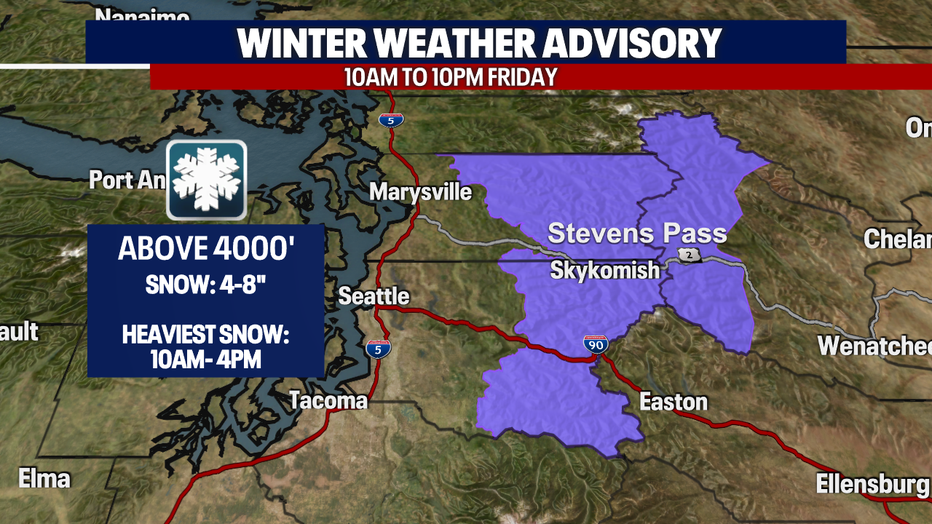 Seattle weather: Lowland rain and mountain snow returns Friday | FOX 13 ...