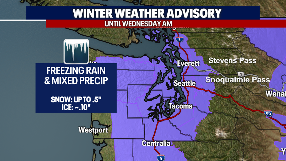 Seattle weather: Freezing rain, snow and ice possible Tuesday into ...