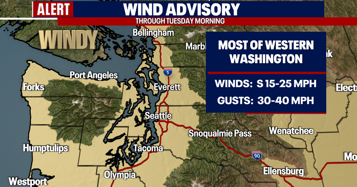Gusty wind, more rain ahead through Tuesday for Seattle area | FOX 13 ...