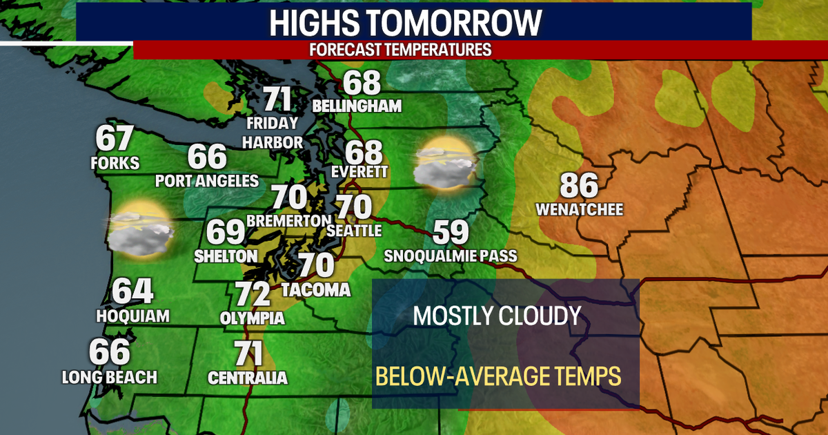 Clouds and cooler temperatures Tuesday | FOX 13 Seattle