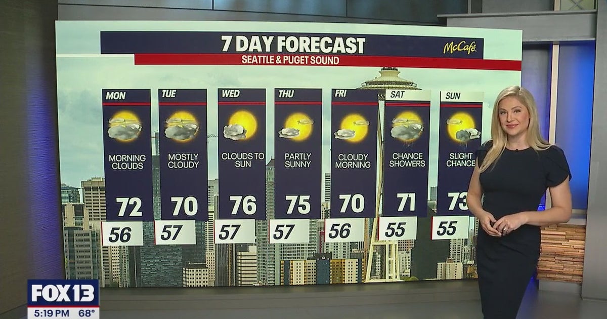 Cooler and cloudier start to the week ahead | FOX 13 Seattle
