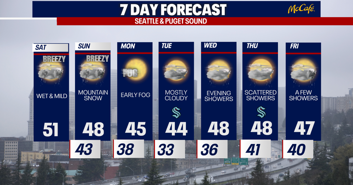 Sloppy and blustery weather forecast for Seattle this weekend | FOX 13 ...