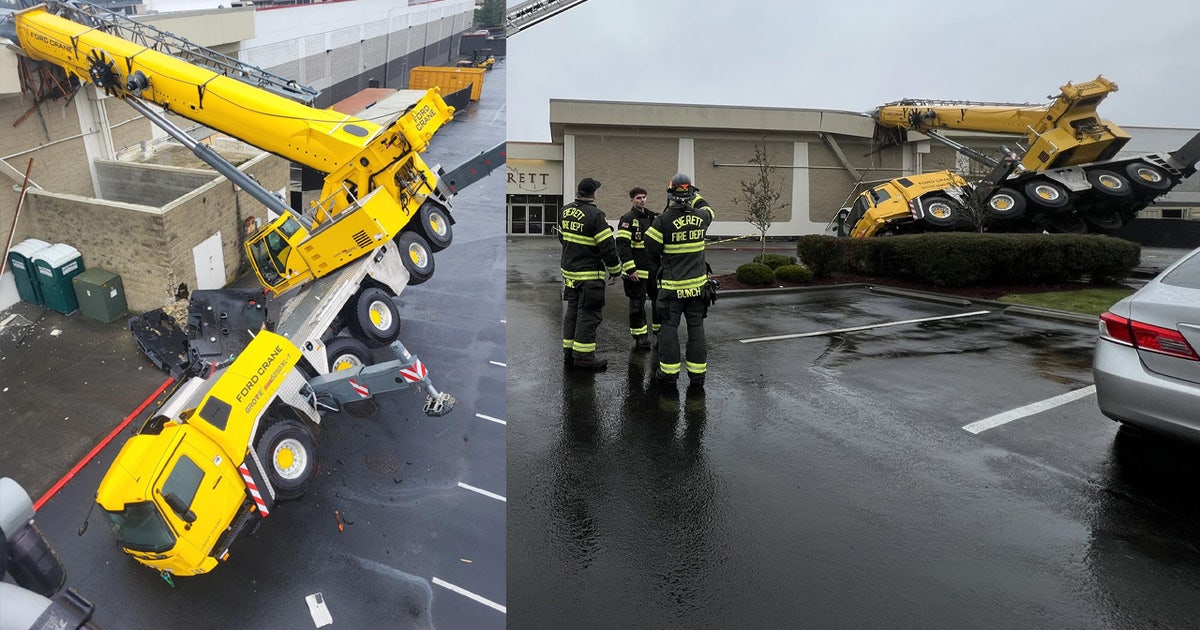 Crane falls onto building in Everett, WA | FOX 13 Seattle