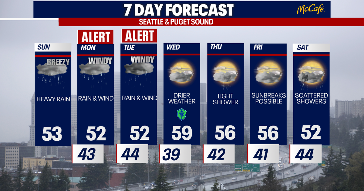 Windstorm, rainy weather in Seattle area on Monday | FOX 13 Seattle