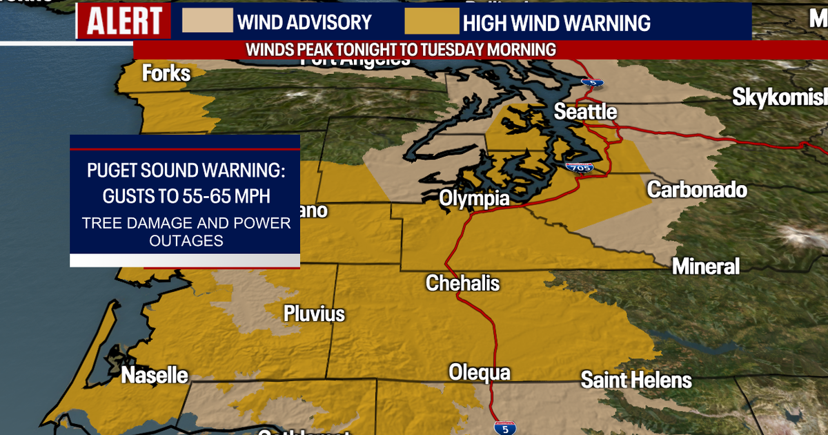 High wind warning issued for Seattle area Monday night | FOX 13 Seattle