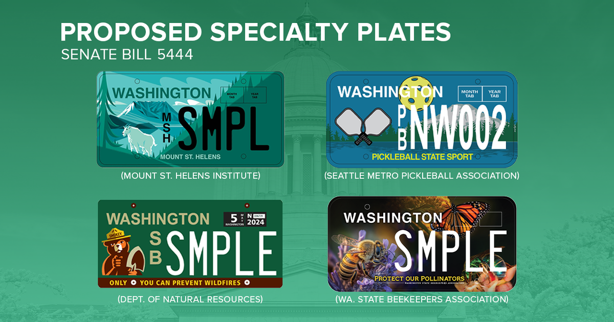 WA lawmakers weigh new license plates, rules | FOX 13 Seattle