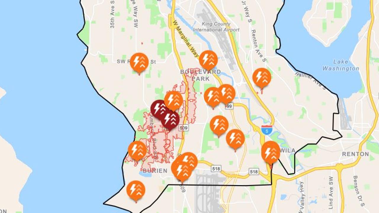 Seattle City Light customers report outages Tuesday | FOX 13 Seattle