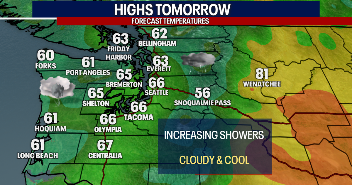 Cooler day again Thursday, few evening showers | FOX 13 Seattle