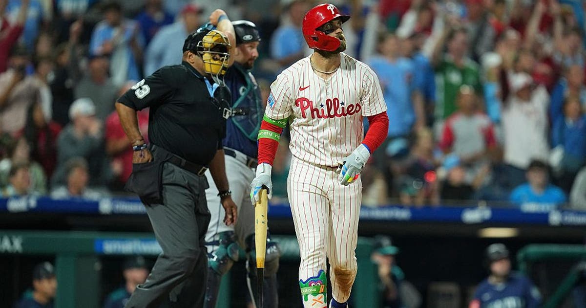 Harper, Phillies batter Gilbert, Mariners in 12-7 loss | FOX 13 Seattle