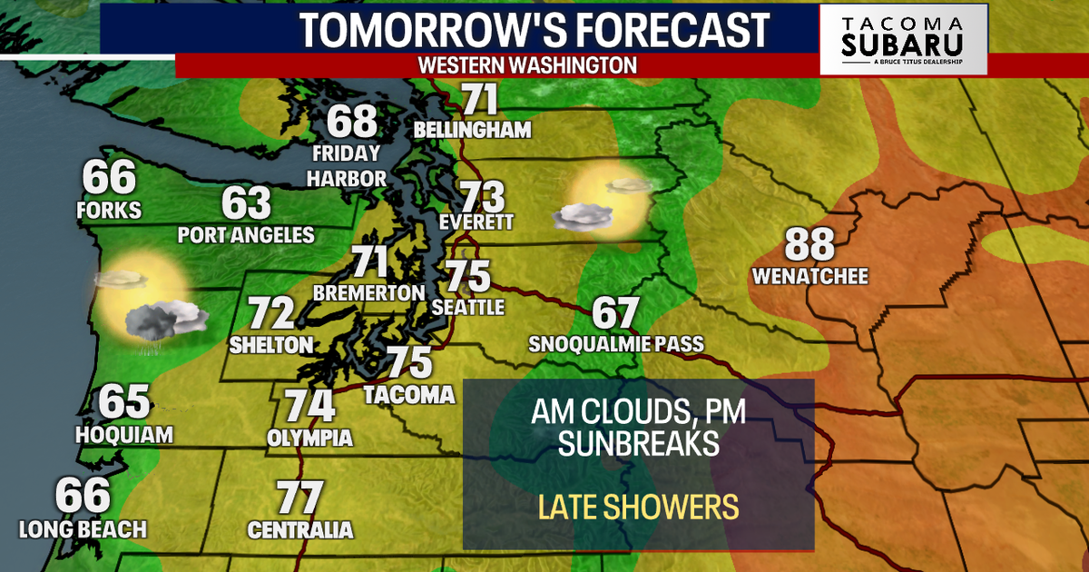 Increasing clouds and late rain Tuesday | FOX 13 Seattle